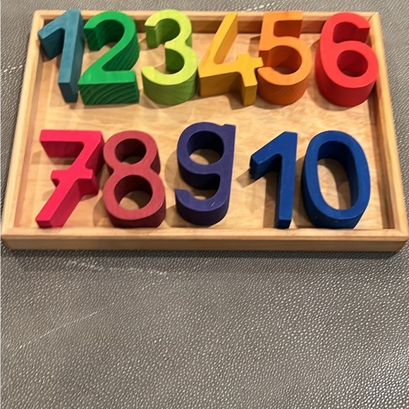 Grimm’S | Toys | Green And Yellow Learning Toys Wooden Number Blocks ...